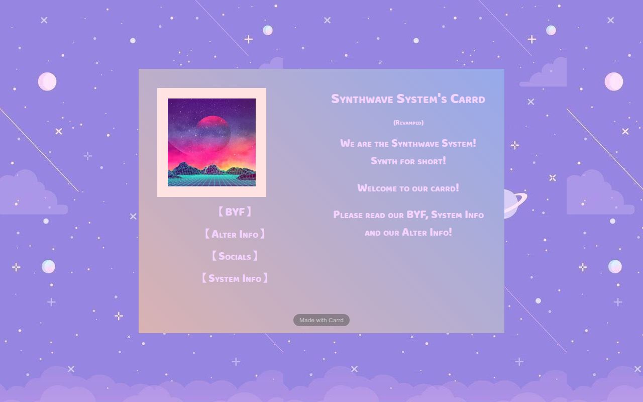 Synthwave Systems Carrd